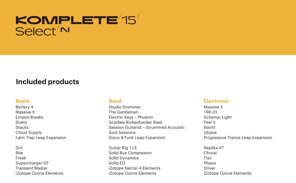 Native Instruments Komplete 15 | DTMer必携の究極ツールコレクション最新バージョン | Digiland ...